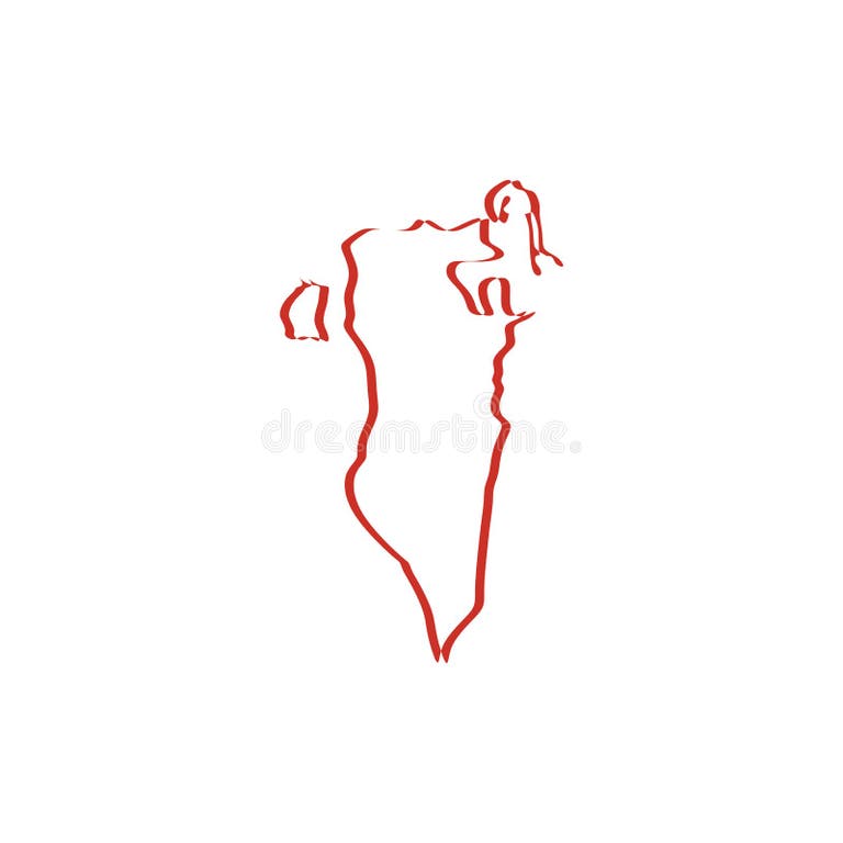 Bahrain Map Icon Vector Element Stock Vector - Illustration of country ...