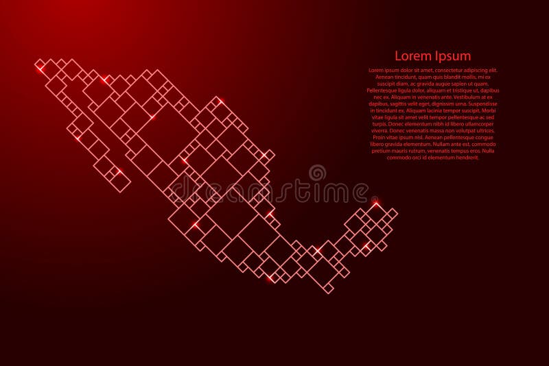 Bahrain Map from Red Pattern from a Grid of Squares of Different Sizes ...