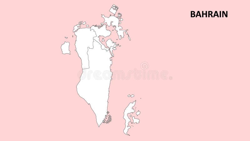 Bahrain Map. State and District Map of Bahrain Stock Illustration ...