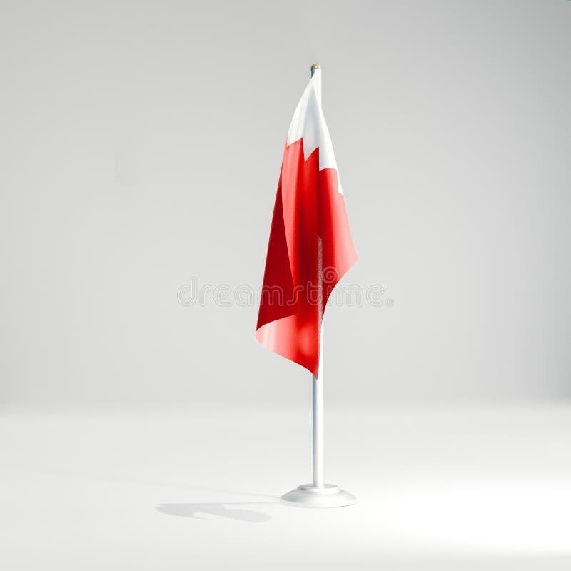 Bahrain National Desktop Flag 3d Image Stock Illustration ...