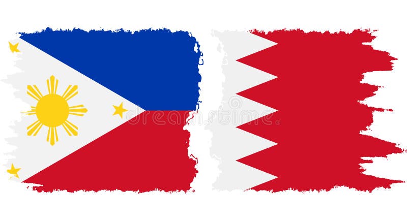 Bahrain and Philippines Grunge Flags Connection Vector Stock Vector ...