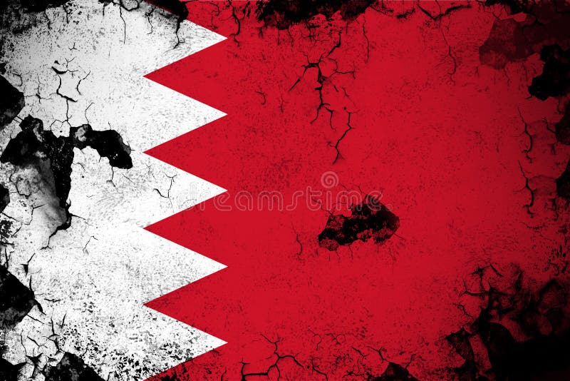 Bahrain-Schmutz, Alte, Verkratzte Artflagge Vektor Abbildung ...