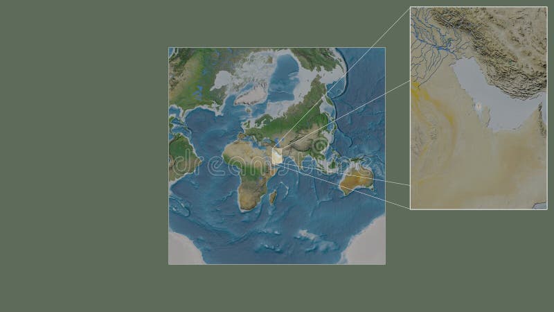 Bahrain - Satellite. Area Extracted Stock Illustration - Illustration ...