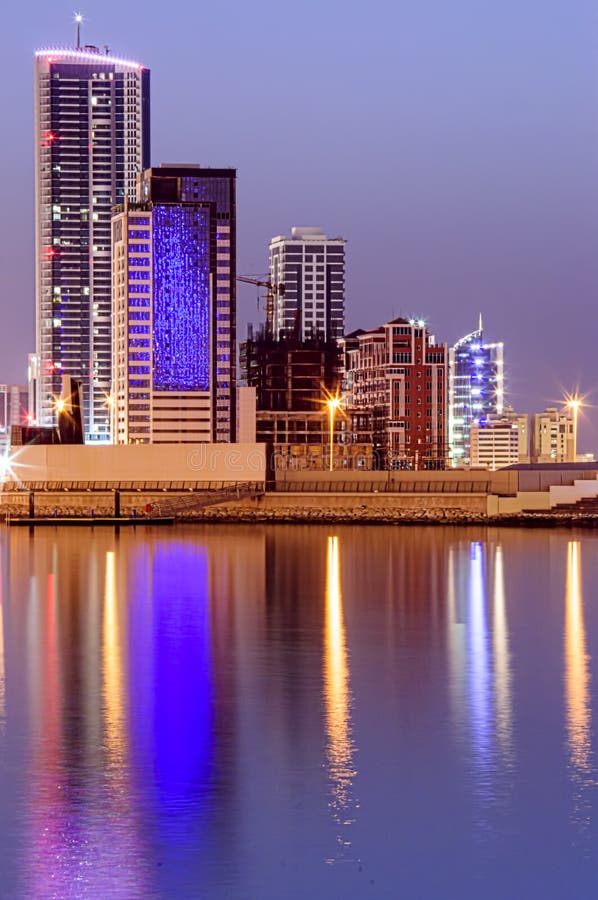 Bahrain Skyline stock photo. Image of seascape, rise - 43542716