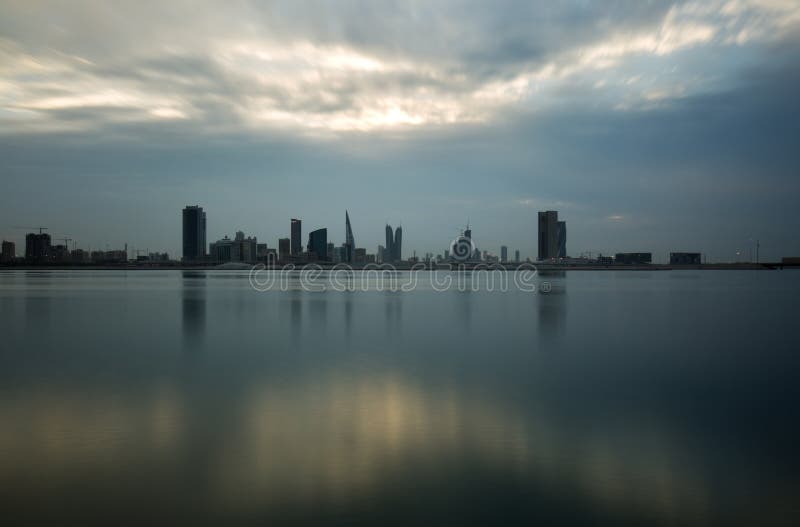 Spectacular Clouds and Bahrain Skyline Stock Image - Image of heaven ...