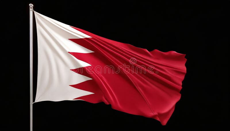 Bahrain waving flag stock illustration. Illustration of canvas - 299262576