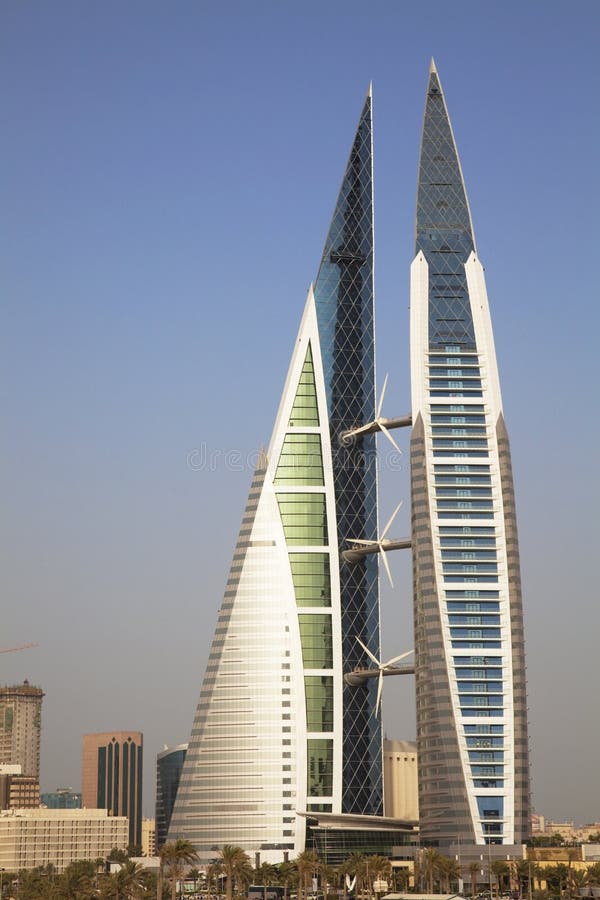 Bahrain World Trade Center, Manama, Bahrain Editorial Image - Image of ...