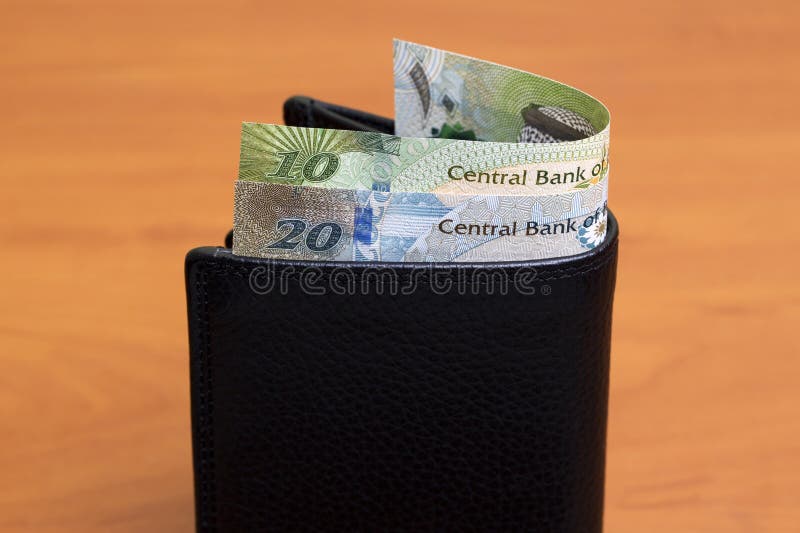 Bahraini Dinar in the Black Wallet Stock Image - Image of bahraini ...