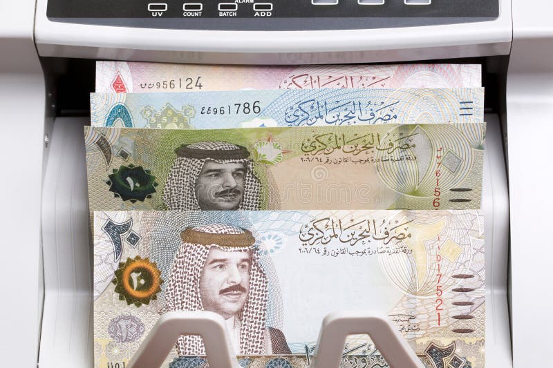 Bahraini Dinar in the Counting Machine Stock Photo - Image of bahrain ...