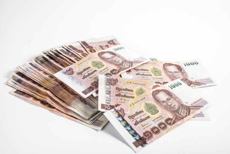 1000 baht Thai bank notes stock image. Image of brown - 41772461