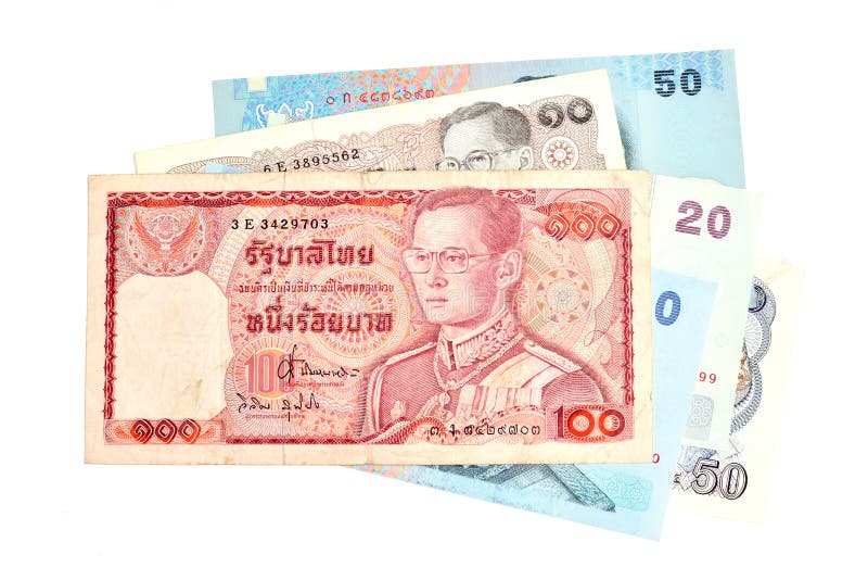 100 Baht Thai banknotes stock photo. Image of baht, foreign - 34975058