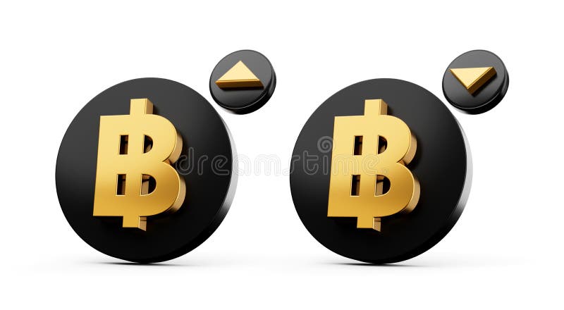 Thailand Baht Symbol. Golden Coin. Thailand Coin. Isolated on White ...