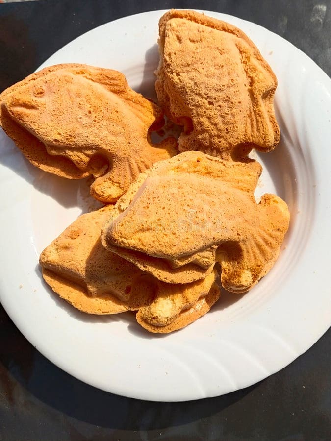 Bahulu stock image. Image of fish, plate, traditional - 219745927