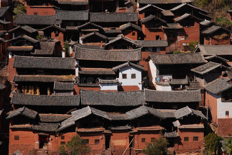 Bai Dwellings in Southwest China Stock Image - Image of yunnan ...