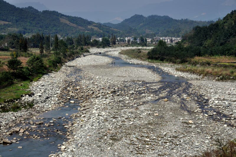 Bai Lu China: Jian Jiang River Stock Image - Image of village, jian ...