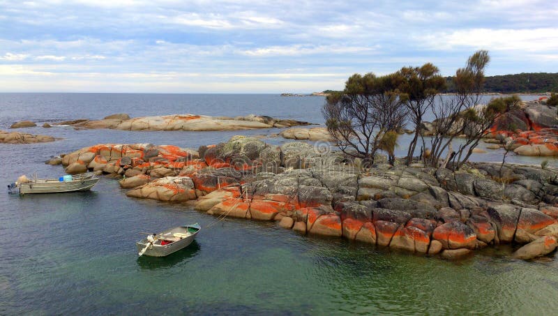 Baia dei fuochi, Tasmania fotografia stock. Immagine di viaggio - 46002658