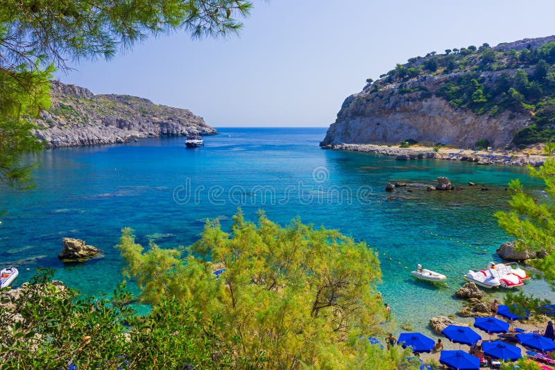 Baia Rodi Grecia Di Anthony Quinn Fotografia Editoriale - Immagine di ...