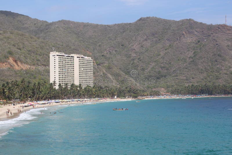 Baie de Cata, Venezuela image stock. Image of océan, hôtel - 55835271