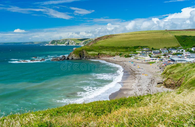 Baie Devon England R-U De Challaborough Photo stock - Image du jambons ...