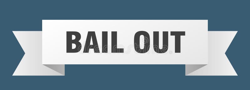 Bail out ribbon. stock vector. Illustration of sign - 154052015