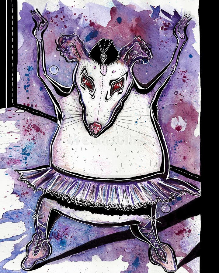 Pequeña ratón-bailarina stock de ilustración. Ilustración de niño ...