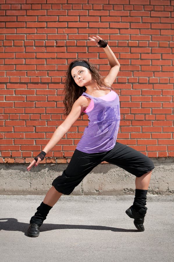 Baile Hermoso Hip-hop Del Adolescente Foto de archivo - Imagen de ...