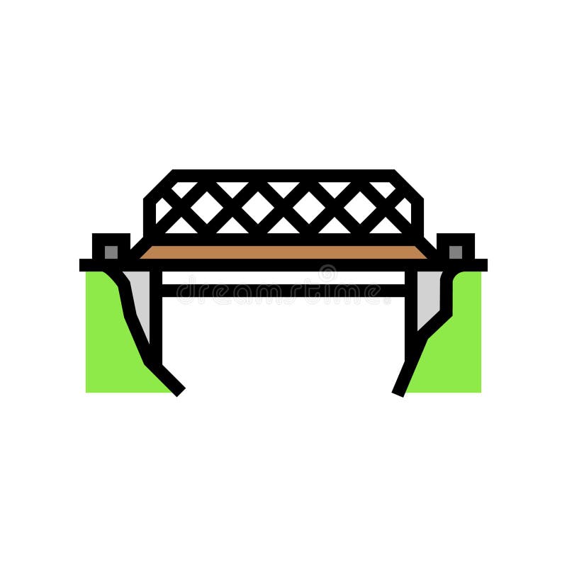 Bailey Bridge Color Icon Vector Illustration Stock Illustration ...