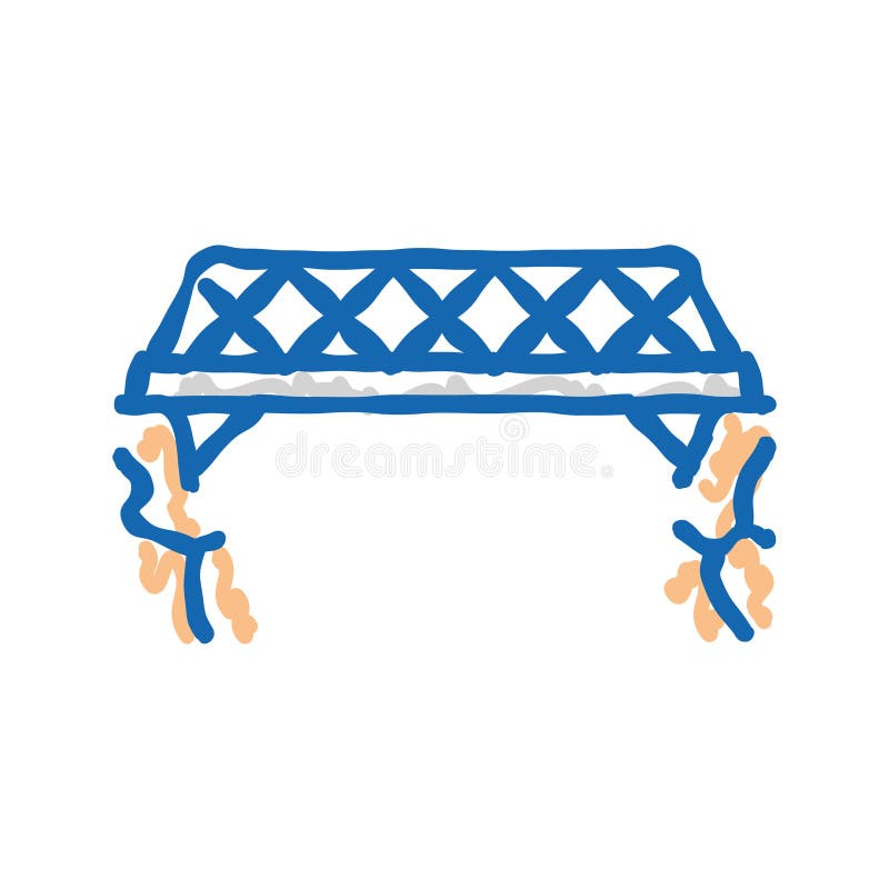Bailey Bridge Icon Doodle Illustration Stock Illustration ...