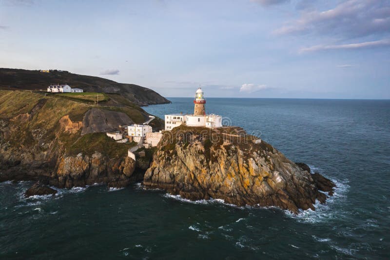 Baily Lighthouse, Howth, Dublin Stock Image - Image of rock, cliff ...