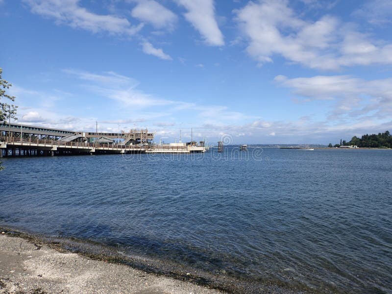 Bainbridge Island Ferry Terminal Editorial Stock Photo - Image of ...