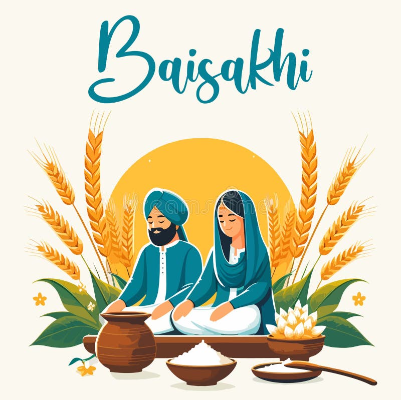 Baisakhi Festival Social Media Template Stock Vector - Illustration of ...