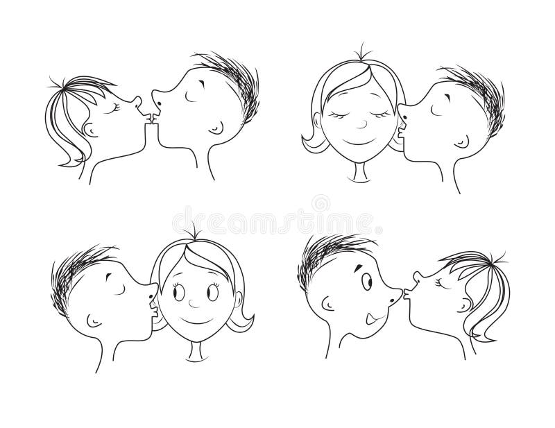 Le Baiser Damour Et Le Coeur Pour Le Jour Ou Les Mariages Du ` S De