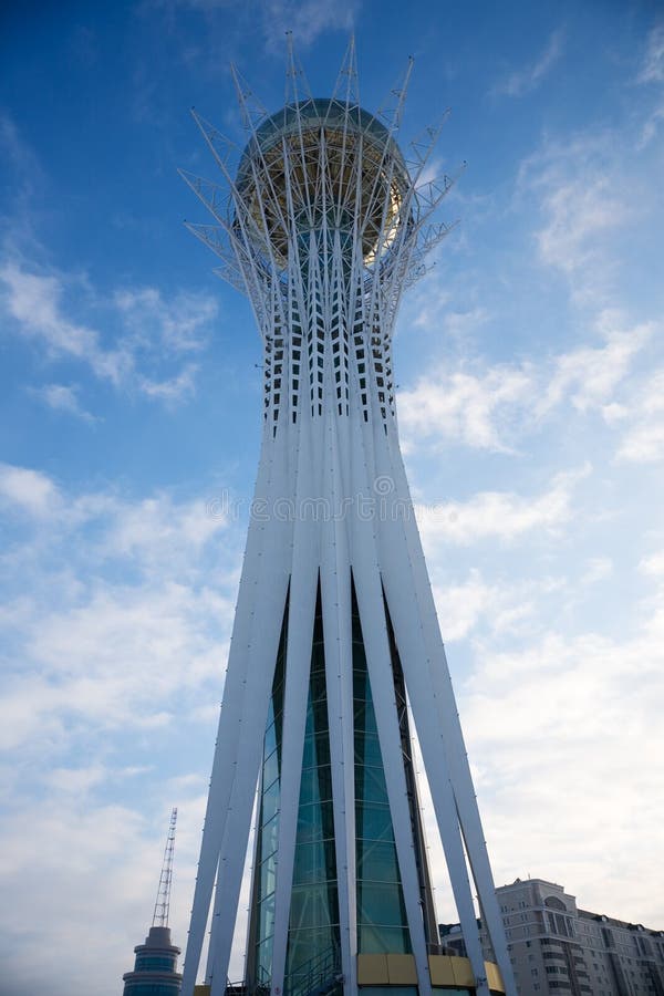 Baiterek stock photo. Image of clouds, baiterek, gold - 2396854