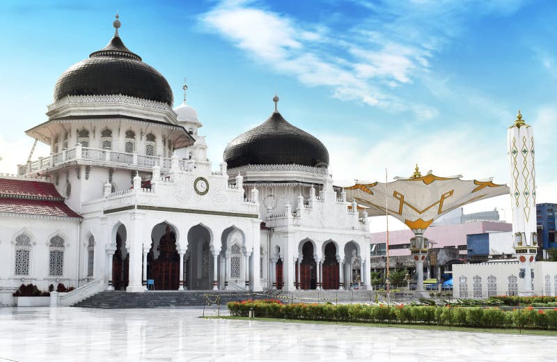 Baiturrahman Grand Mosque, Banda Aceh Stock Photo - Image of islam ...