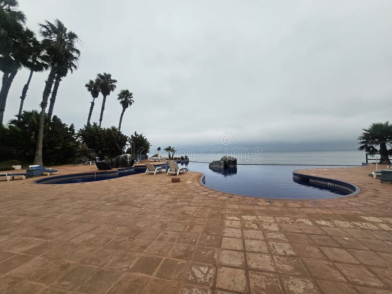 Baja California Mexico Infinity Pool Stock Photo - Image of boardwalk ...