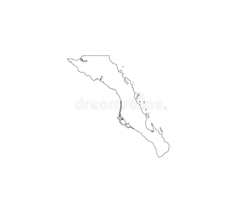 Baja California Map Stock Illustrations – 350 Baja California Map Stock ...