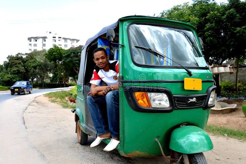 Bajaj Driver in Tanzania editorial stock image. Image of taxi - 57402459