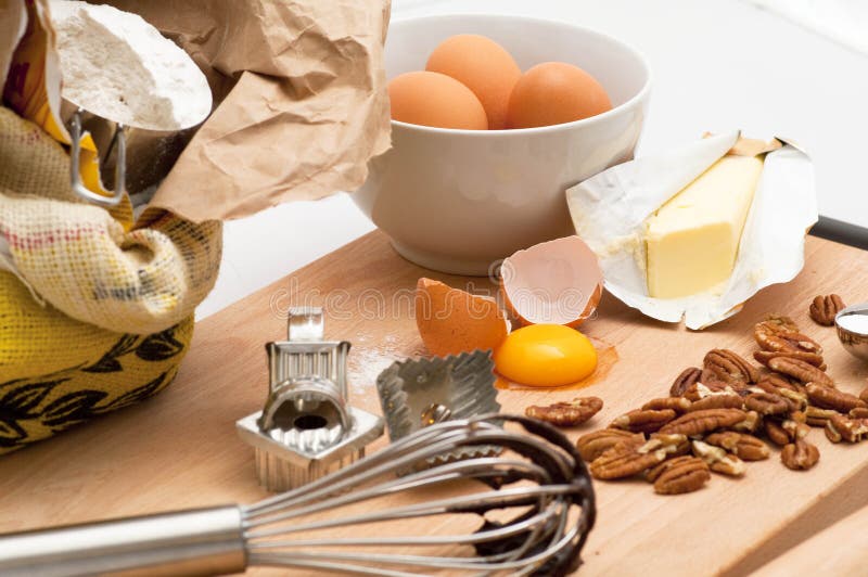 Bake Day stock image. Image of goods, cutters, cake, pecans - 14785027