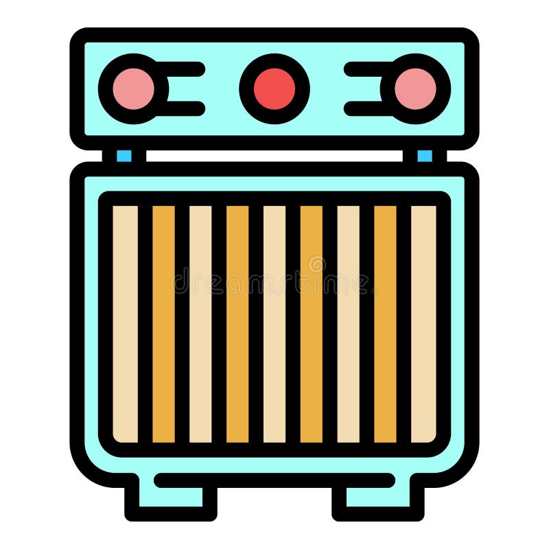 Bake Oven Icon Color Outline Vector Stock Vector - Illustration of ...