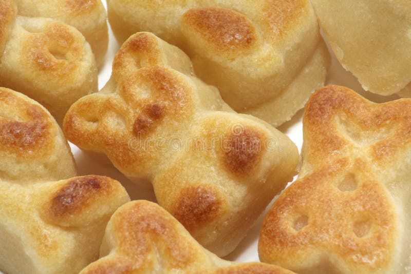 Baked Almond Marzipan Shapes Stock Image - Image of food, detailed ...