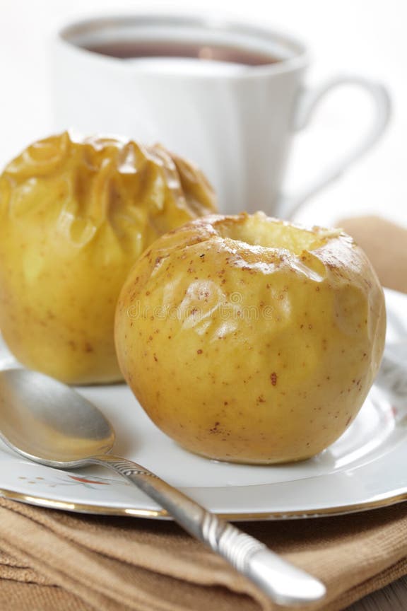 Baked apples stock image. Image of baked, macro, plate - 22091189