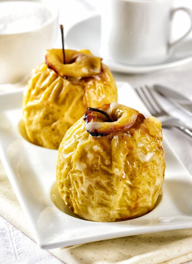 Baked Apples, Hot from the Oven Stock Photo - Image of homemade, meal ...