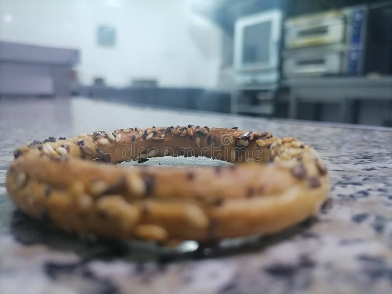 Baked bagel at work stock photo. Image of bakery, baking - 211119506