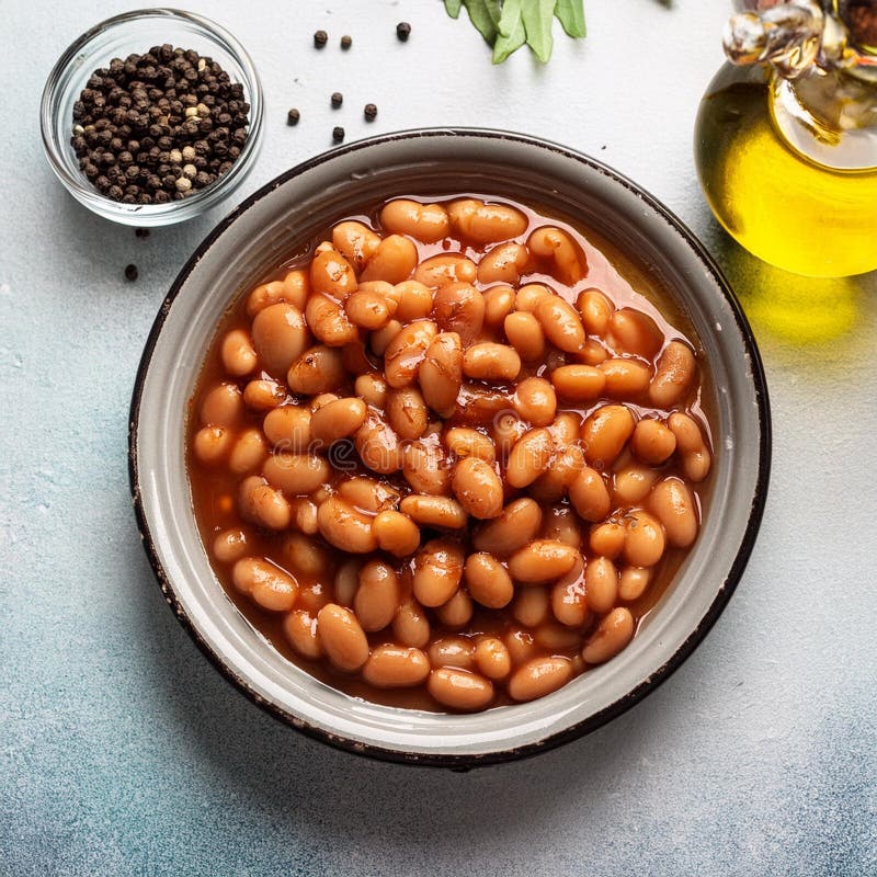 Baked beans, AI generated stock illustration. Illustration of generated ...