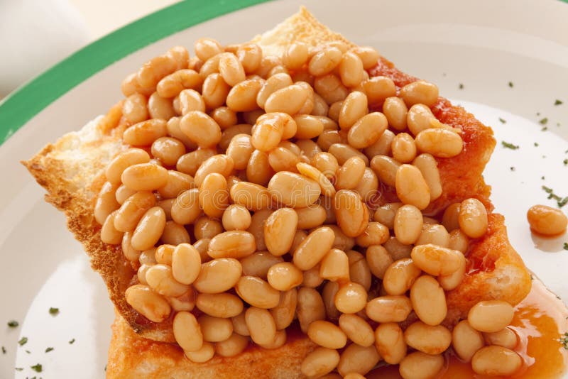 Baked Beans on Toast stock image. Image of nutrition - 32917999