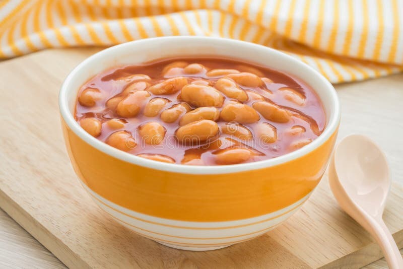Baked Beans in Tomato Sauce Stock Photo - Image of closeup, cuisine ...
