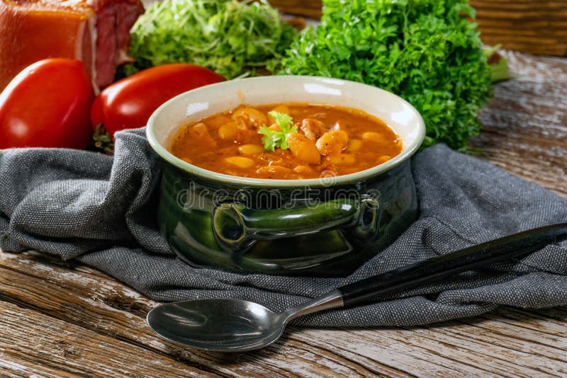 Baked Beans in Tomato Sauce Stock Photo - Image of cooked, bowls: 208999972