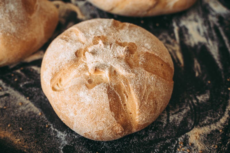 Baked Bread at the Bakery the Bakery Stock Photo - Image of making ...