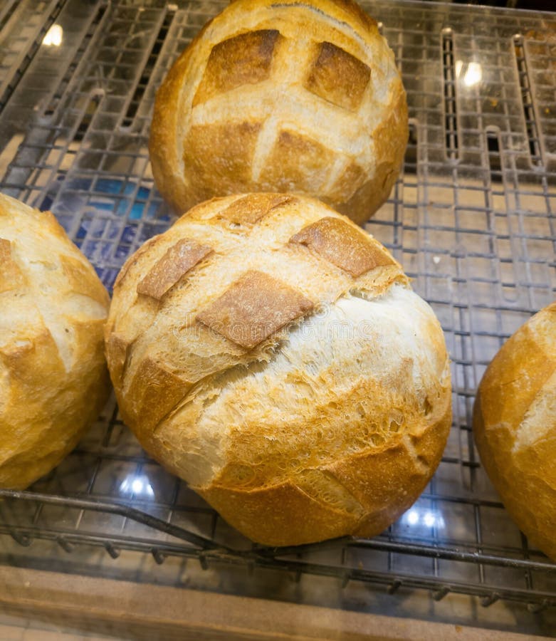 Baked Bread Roll on Display Stock Image - Image of grain, circle: 276544013