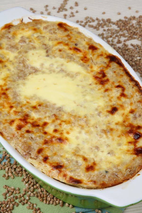 Baked Buckwheat Mash in Baking Pan Stock Image - Image of flavours ...